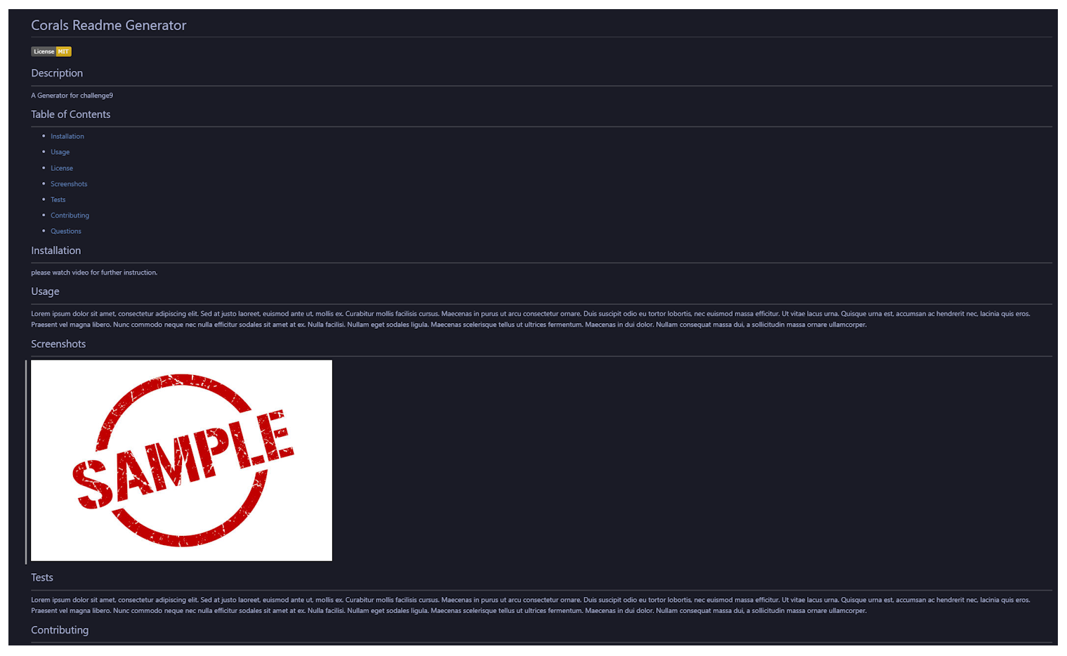 Professional-README-Generator | Professional README Generator for week 9 challenge